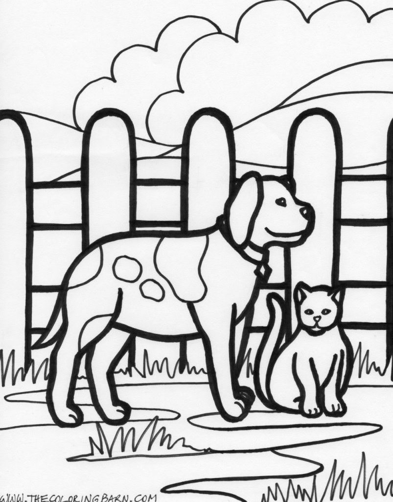 Farm Dog Coloring Page - The Coloring Barn