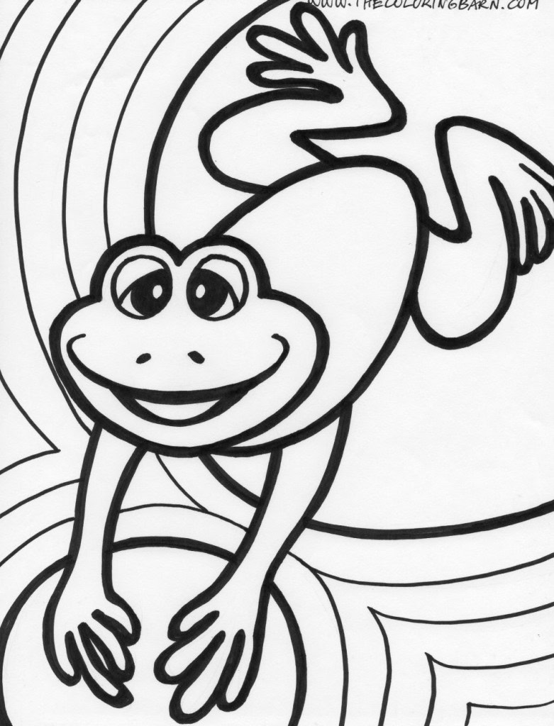 Silly Frog Coloring Page - The Coloring Barn