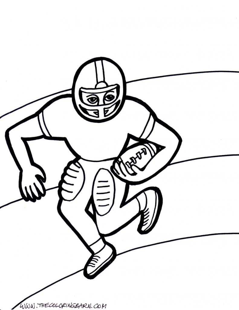 Football 1 Coloring Page - The Coloring Barn